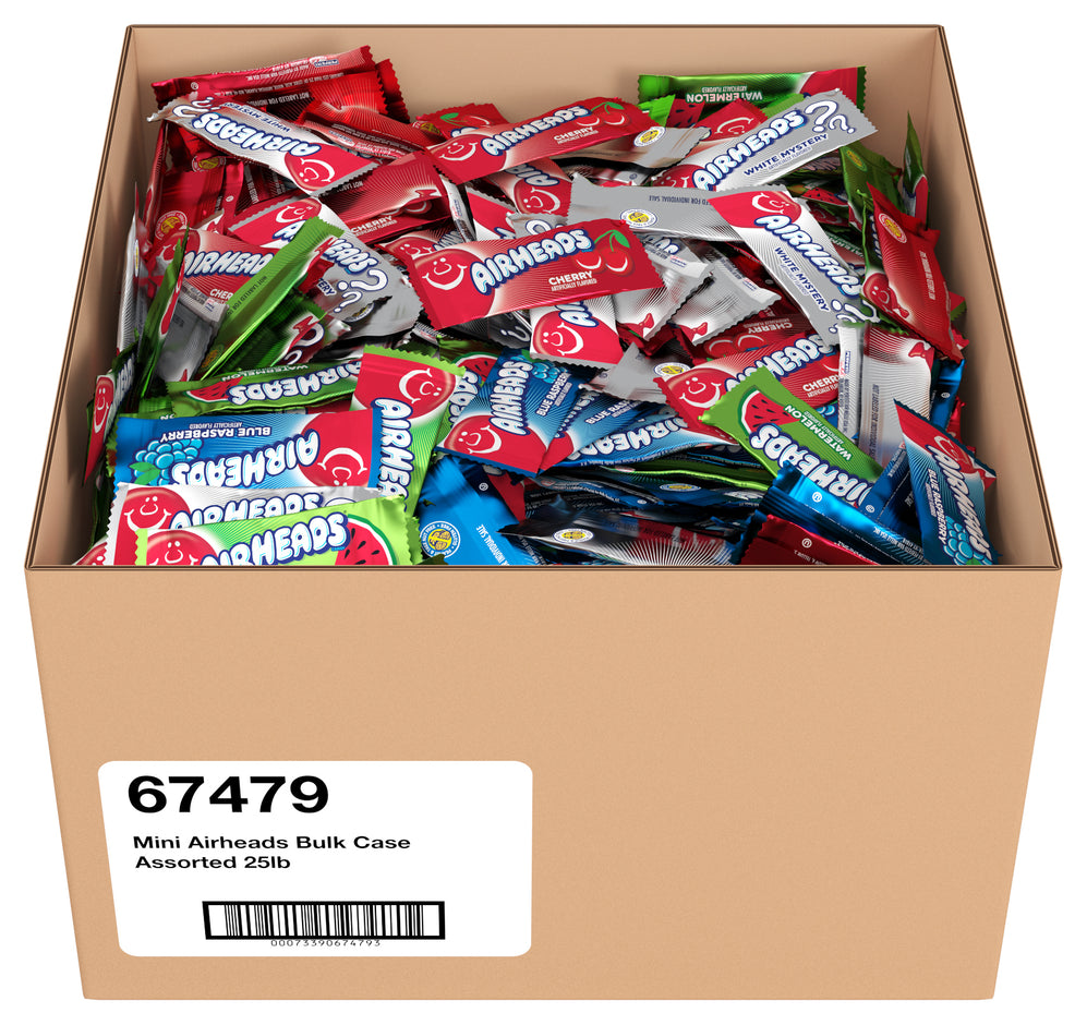 Airheads Bulk Mini Bars Assorted 5/5lb bags 25lb case – Royal Wholesale