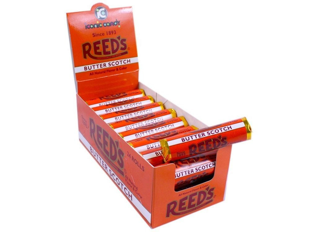 Iconic Reed's Butterscotch Hard Candy Rolls 24ct – Royal Wholesale
