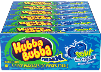 Hubba Bubba Max Gum 5 Pc Sour Blue Raspberry 18ct – Royal Wholesale